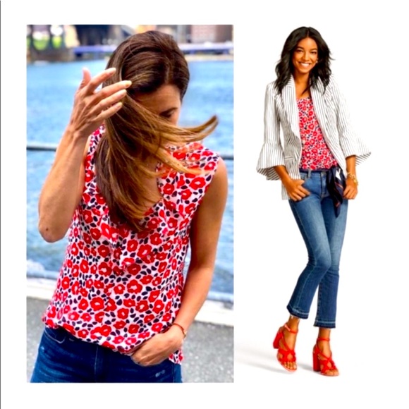 CAbi | Tops | Cabi Flip Side Floral Reversible Top Medium 5356 ...